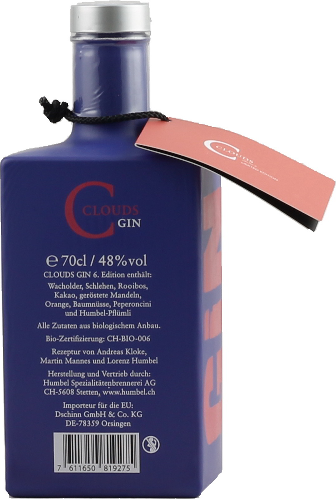 Humbel Clouds Bio Gin Distillers Cut - bei obstler.de