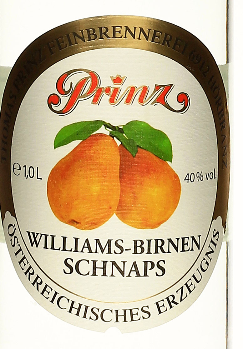 Prinz Williams- Birnen Schnaps 1,0 Liter im Shop
