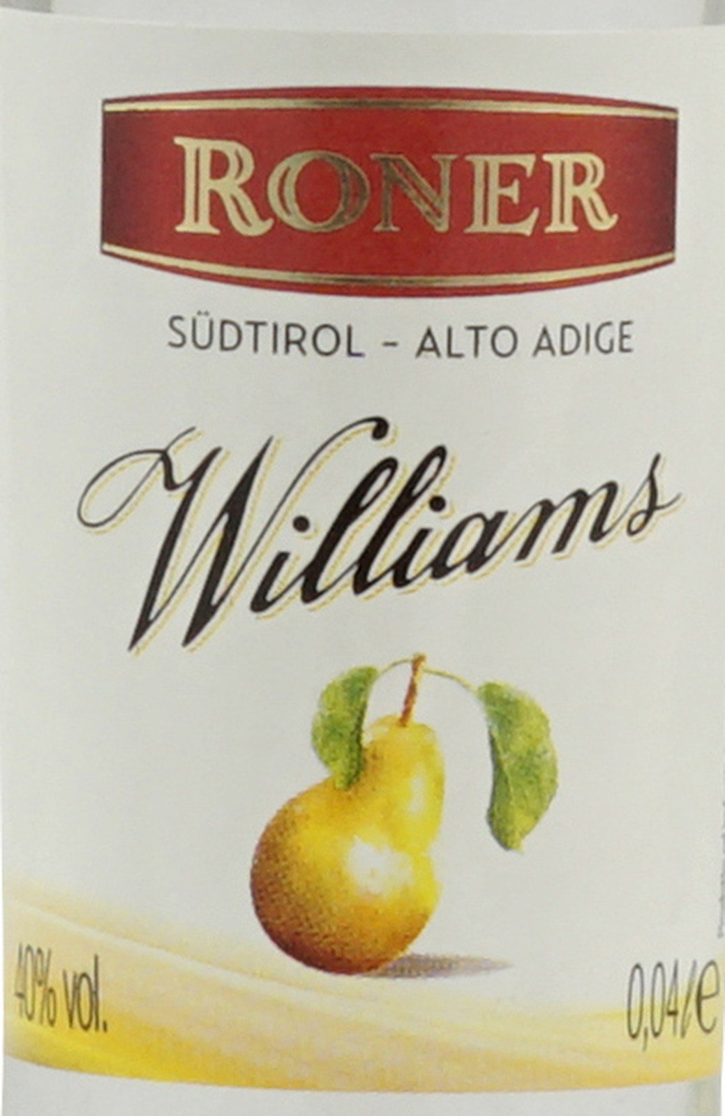 Roner Williams 0,04 Liter 40 % Vol., erlesener Brand